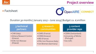 OpenAIRE-connect: Services for open science | PPT