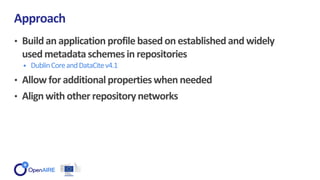 OpenAIRE Guidelines for data providers: new Metadata Application ...
