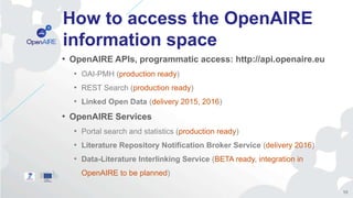 Moving content across the OpenAIRE infrastructure boundaries (6th RDA ...