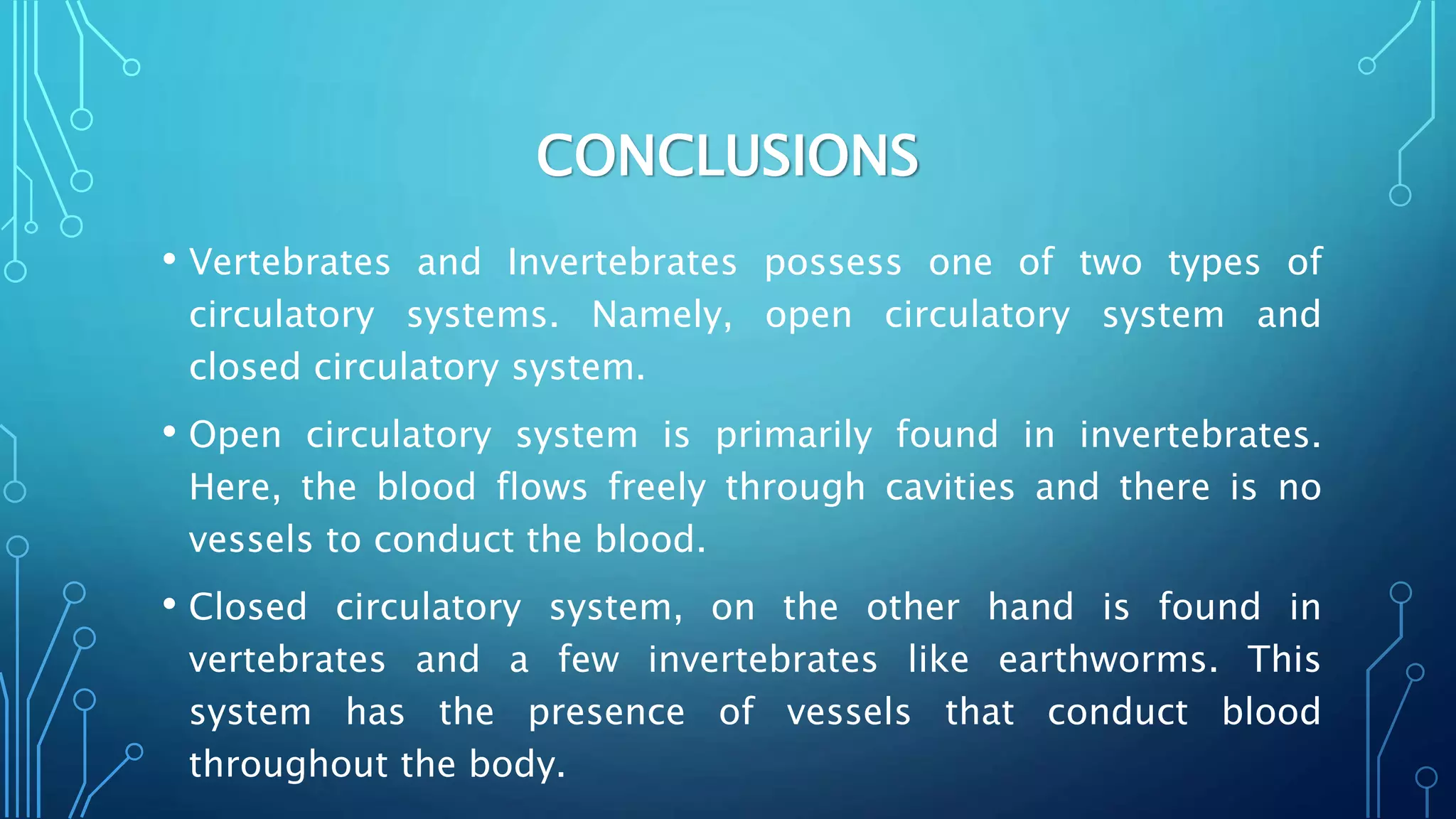 Open and close circulatory systems and examples | PPTX