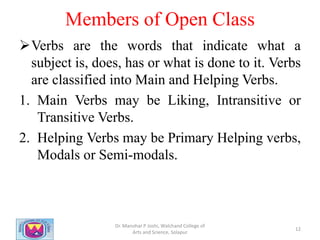 Open and closed class | PPTX