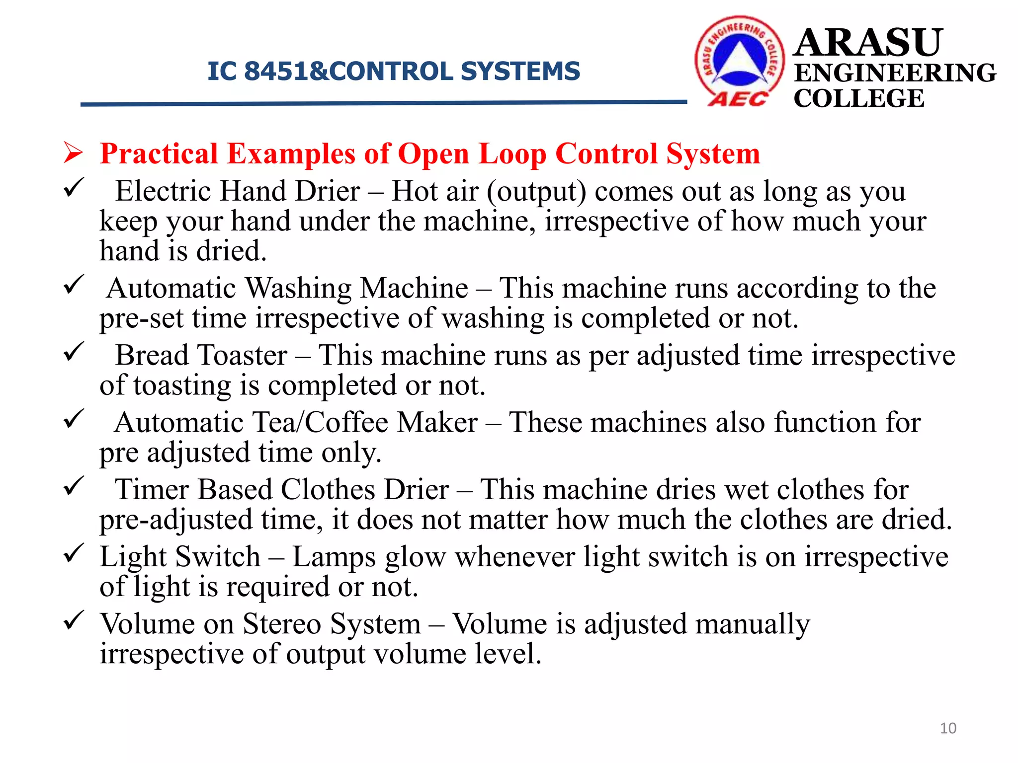 Open and closed loop systems | PPTX