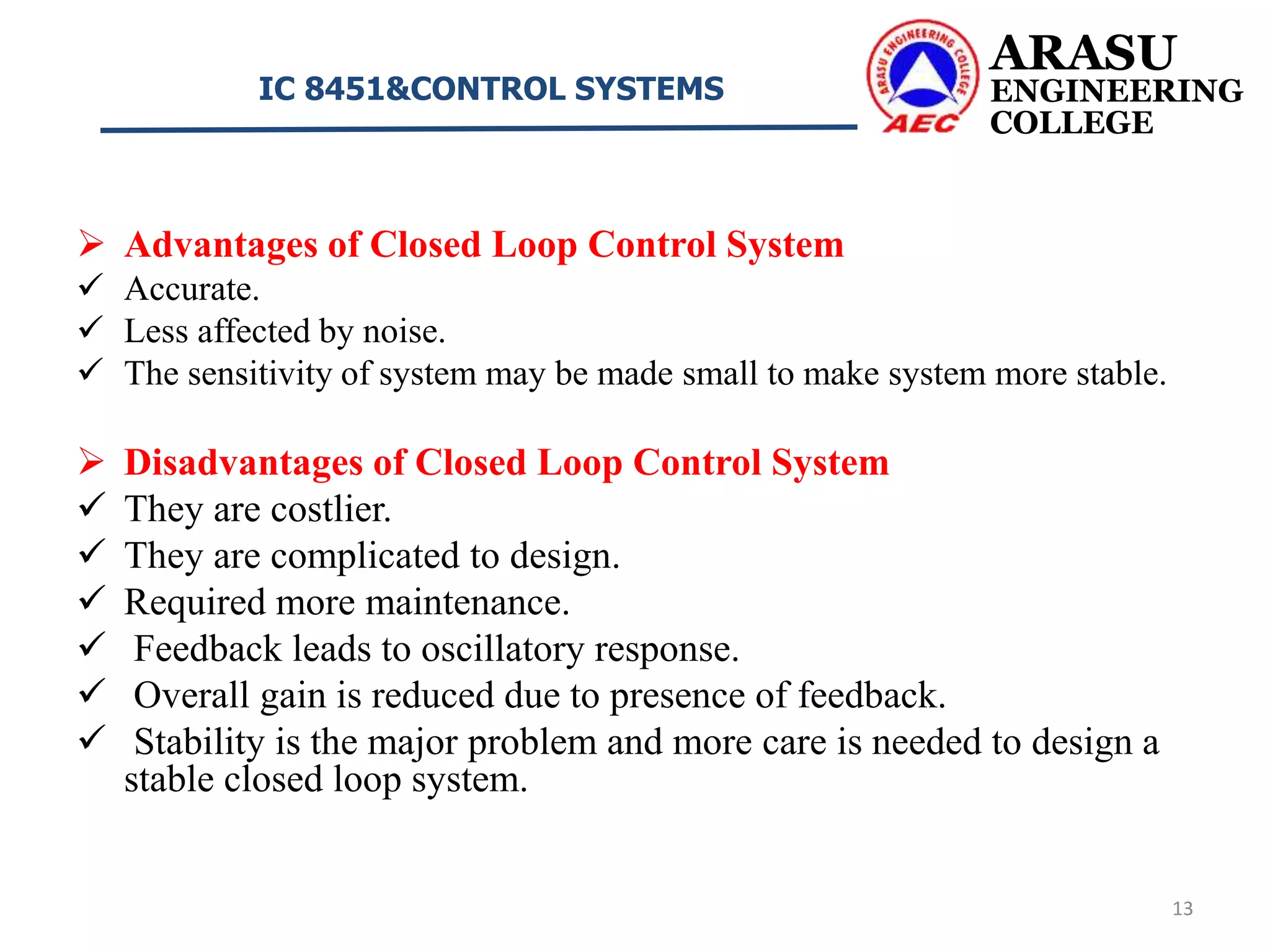Open and closed loop systems | PPTX