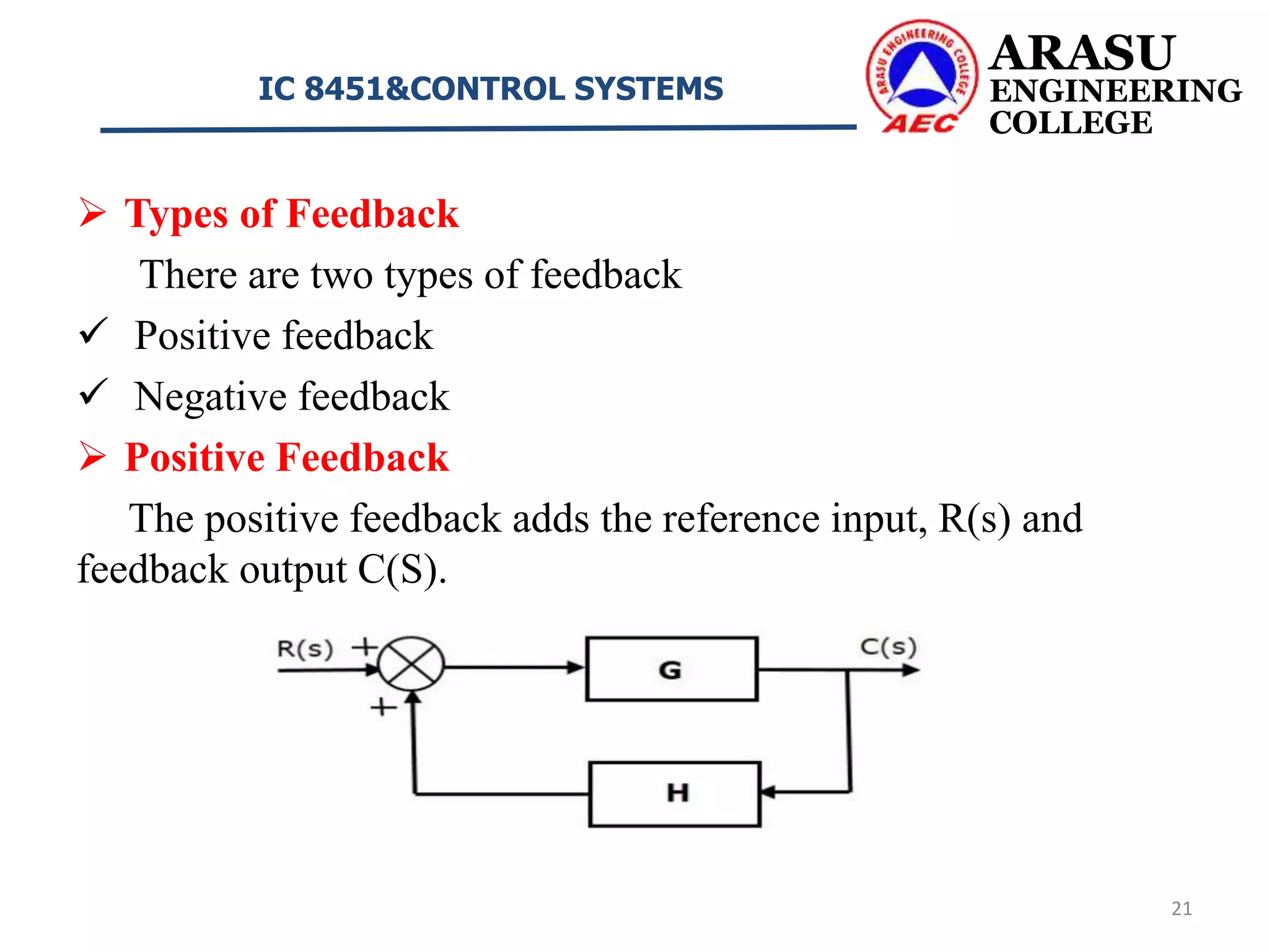 Open and closed loop systems | PPTX