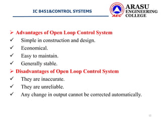 Open and closed loop systems | PPTX
