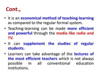 Open and distance education | PPTX