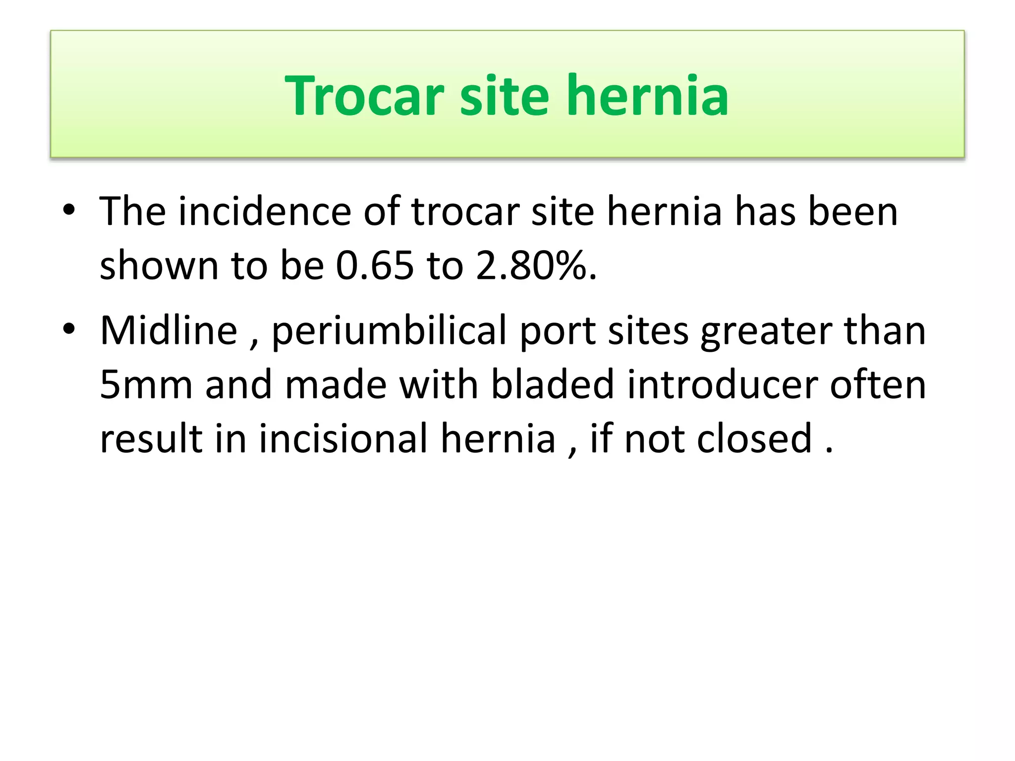 Open and laproscopic repair of incisional hernia | PPTX