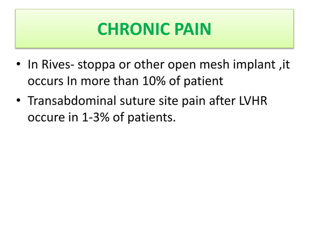 Open and laproscopic repair of incisional hernia | PPT