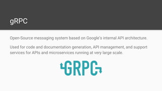 OpenAPI and gRPC Side by-Side | PPT