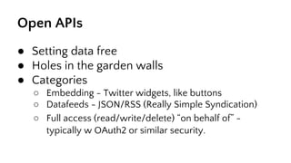 Open APIs - concepts. applications. visualizations. | PDF | Social ...