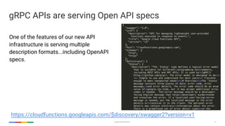 OpenAPI Spec at Google (Open API Initiative Meetup on 2016-09-15) | PDF | Cloud Computing | Internet