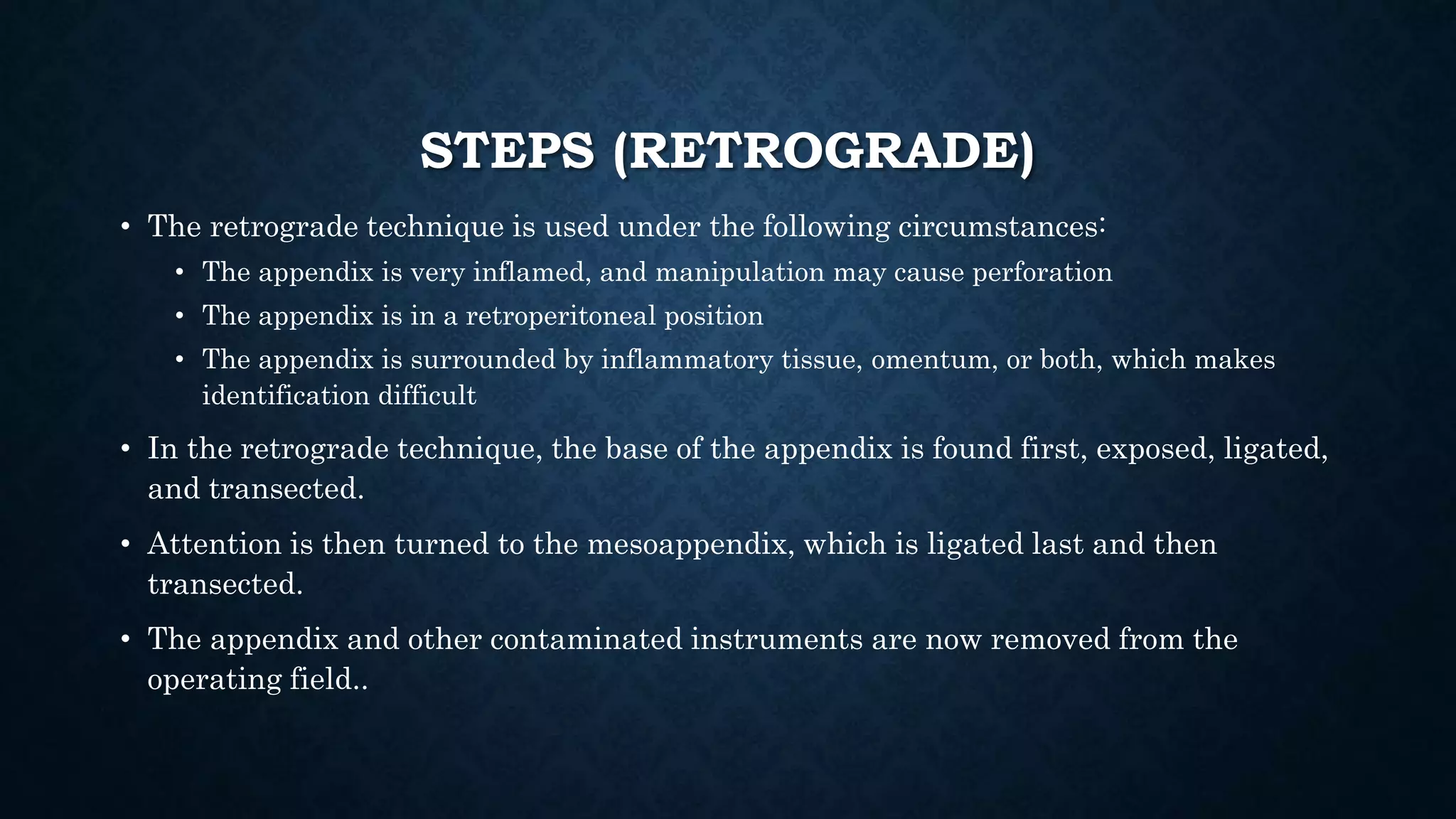 Open appendectomy | PPTX