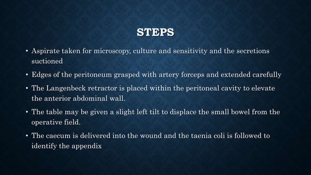 Open appendectomy | PPTX