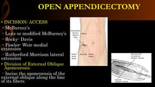 Open Appendicectomy operative surgery | PPT