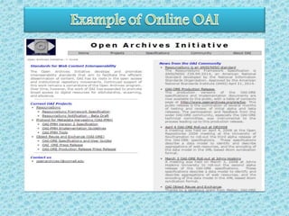 Open archives initiatives(final) | PPTX