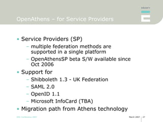 OpenAthens and the future of access and identity management | PPT