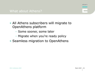 OpenAthens and the future of access and identity management | PPT