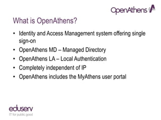 OpenAthens for alumni access | PPT