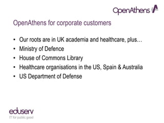 Phase two of OpenAthens SP evolution including OpenID connect option | PPT