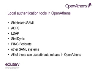 Phase two of OpenAthens SP evolution including OpenID connect option | PPT