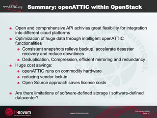 Building an open source cloud storage platform for OpenStack - openATTIC | PPT