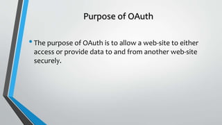 Open authentication (oauth) | PPTX