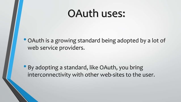 Open authentication (oauth) | PPT