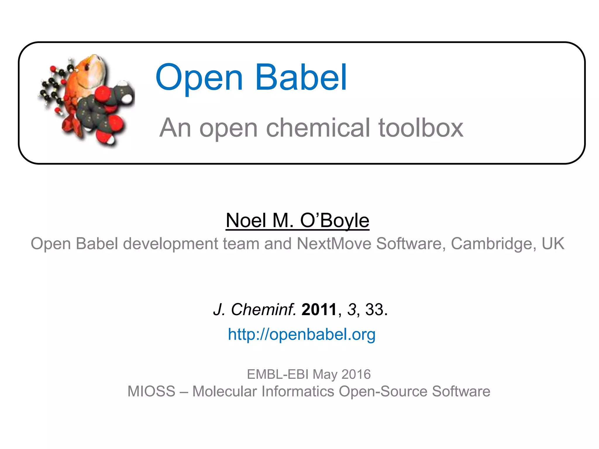 Open Babel project overview | PPT