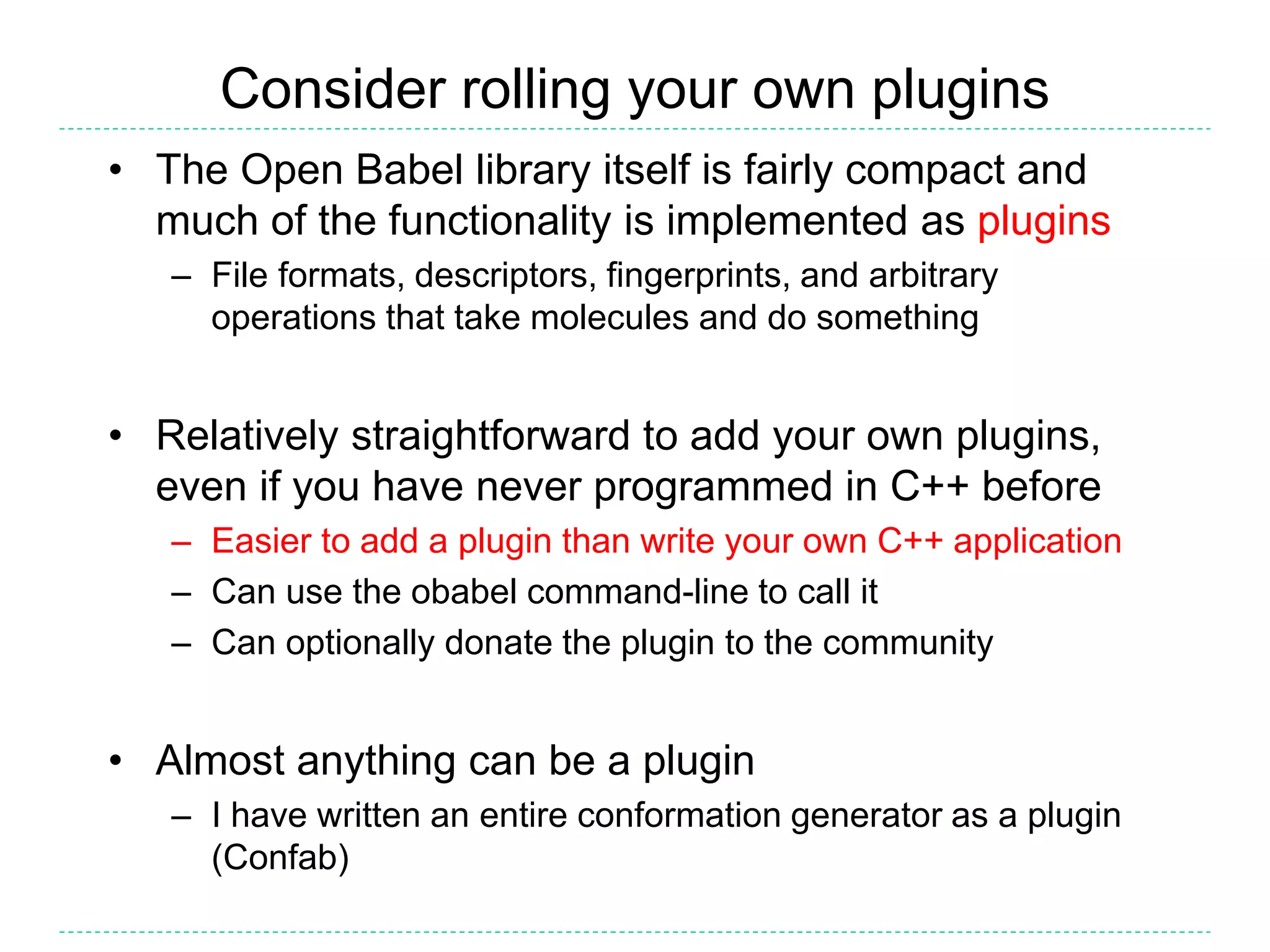 Open Babel project overview | PPT