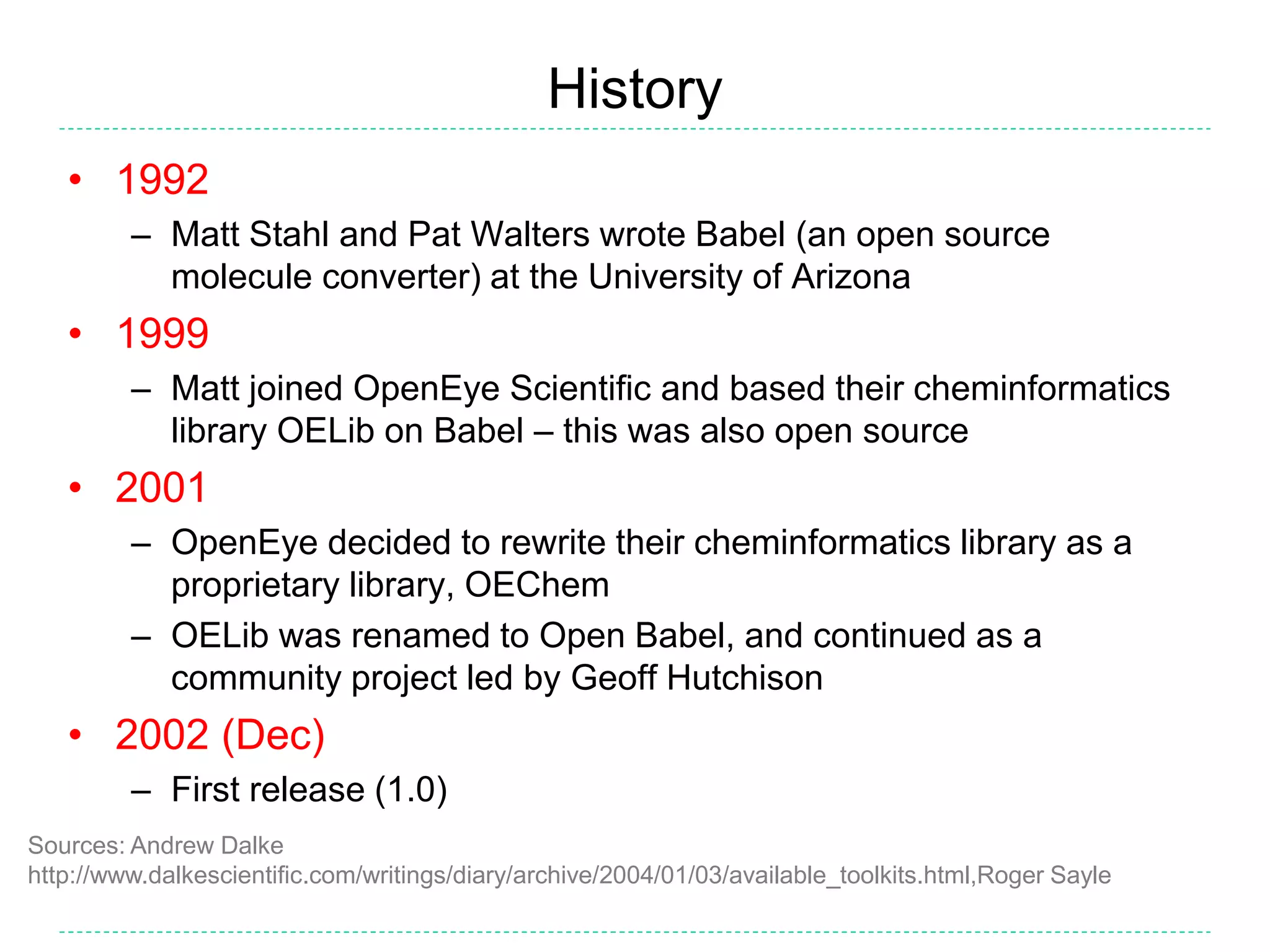 Open Babel project overview | PPT