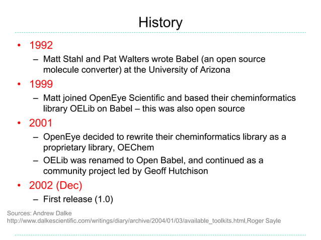 Open Babel project overview | PPT