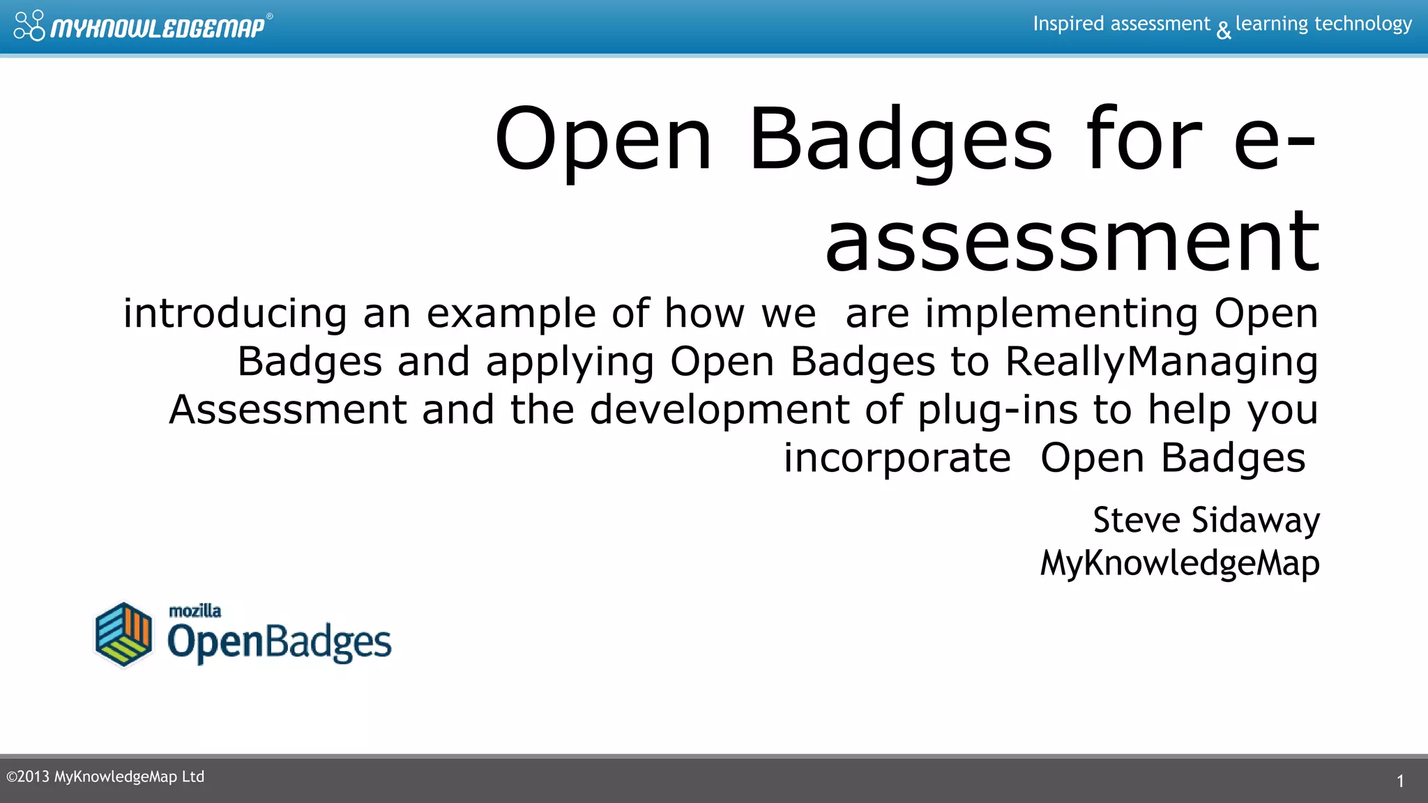 Openbadges for e-Assessment | PPT