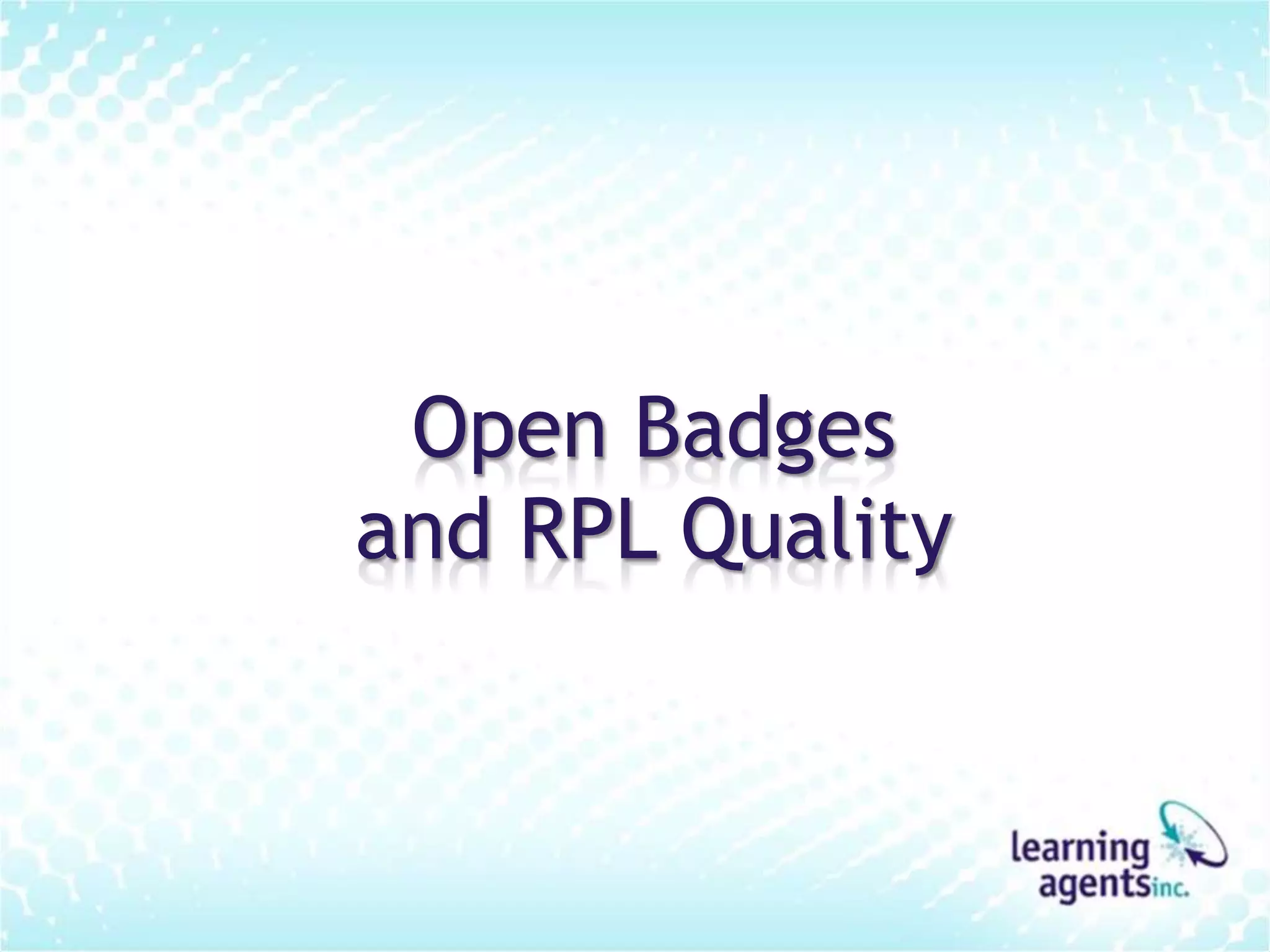 Open Badges - Milestones for Learning and Careers