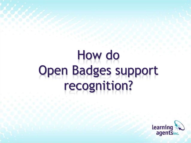 Open Badges for Training and Professional Development