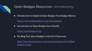 Open Badges in the K-12 Classroom | PPTX