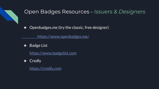 Open Badges in the K-12 Classroom | PPTX