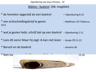 Openbaring15 | PPTX | Christianity | Religion & Spirituality