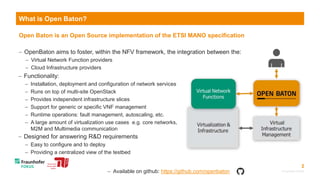 Open Baton: a Framework for Virtual Network Function Management and Orchestration (MANO) for ...