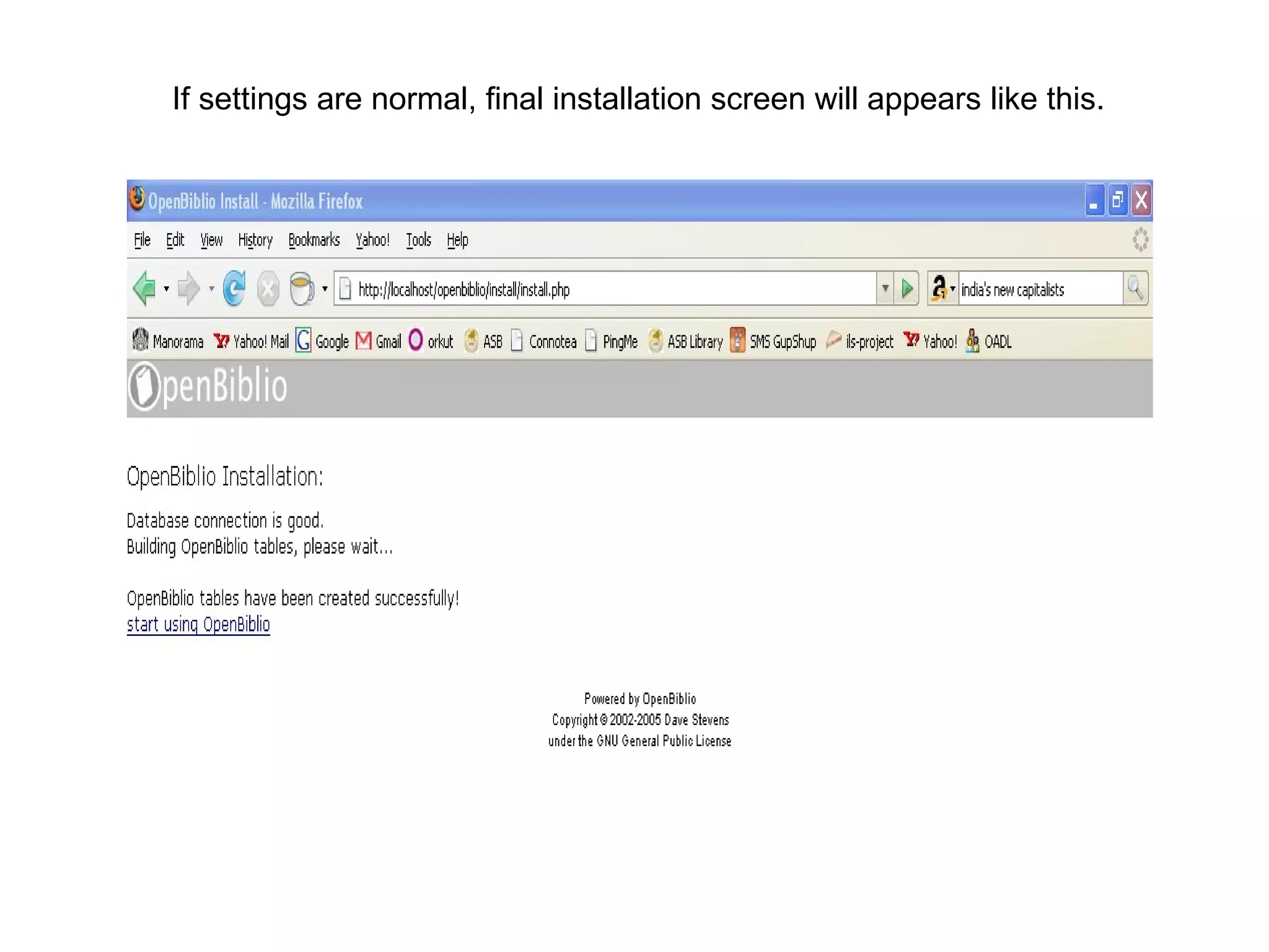 Installation of Openbiblio using Easyphp | PPT