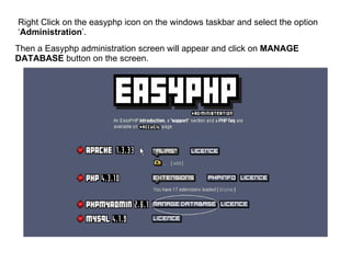 Installation of Openbiblio using Easyphp | PPT