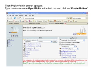 Installation of Openbiblio using Easyphp | PPT