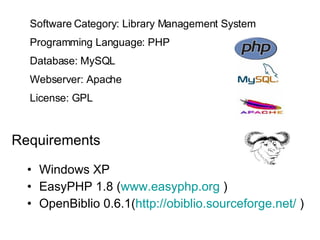 Installation of Openbiblio using Easyphp | PPT