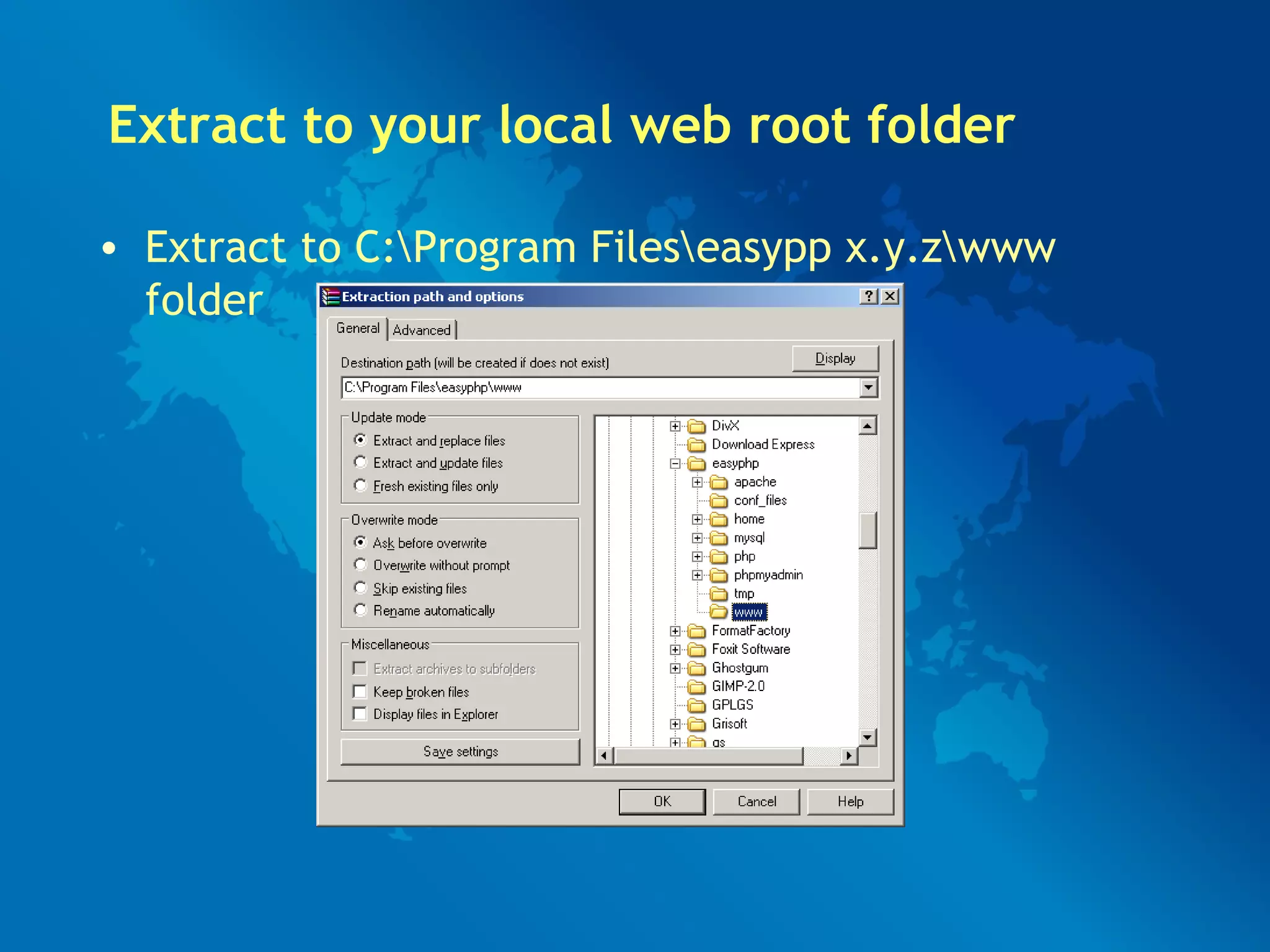 Installation of OpenBiblio on Windows XP using EasyPHP | PPT