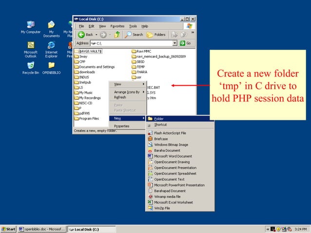 Installation of OpenBiblio on Windows XP using EasyPHP | PPT