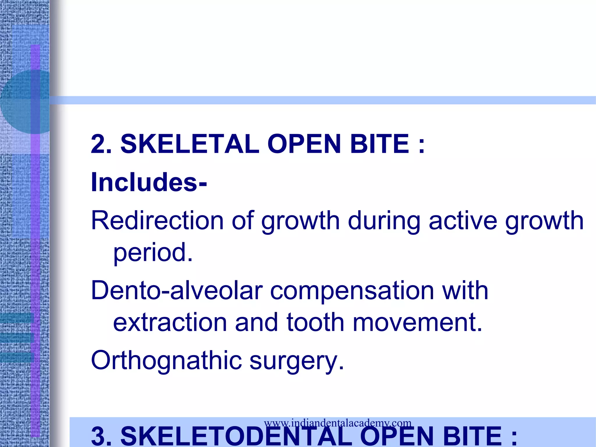 Management of open bite / oral surgery courses | PPT