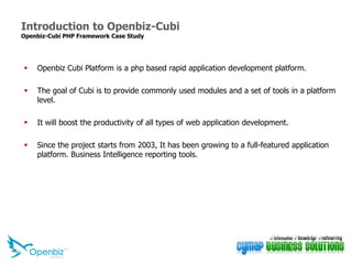Openbiz Cubi Case Study - Cymap | PPTX