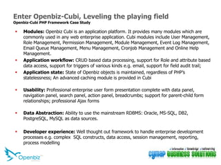 Openbiz Cubi Case Study - Cymap | PPTX