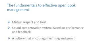 Open book management its not what you think | PPTX