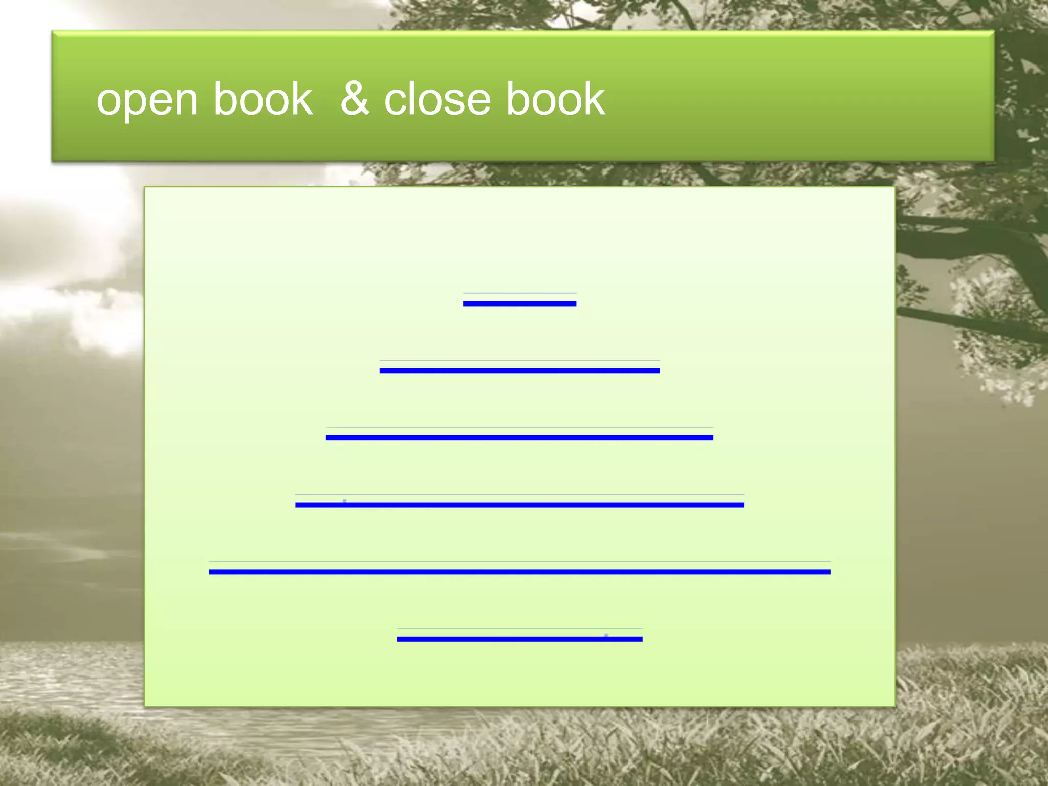 Open book & close book | PPTX