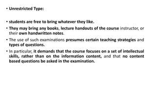 Open book examination | PPTX